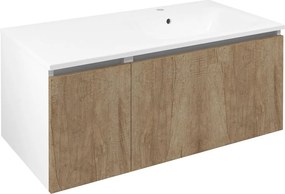 Sapho Sapho, LOREA skříňka 100x46x51, 5cm (30+70cm), pravá, dub Alabama/bílá matná, LE070-2231-R-02