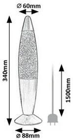 Rabalux 76008 dekorativní lávová LED lampa Glitter rainbow2