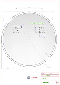 Amirro Zrcadlo na zeď chodbu do pokoje ložnice koupelny předsíně kulaté MOONLIGHT kruh průměr 80 cm s LED podsvíceným okrajem po celém obvodu 411-064