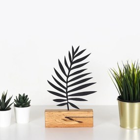 Kovová dekorace Palm Leaf 27 cm černá