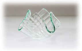 BDK-GLASS Skleněný svícen KVĚT - ornamentální sklo Stalactit