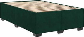 Box spring postel s matrací tmavě zelená 120x190 cm samet 3290867