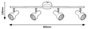 Rabalux - Bodové svítidlo 4xGU10/50W/230V