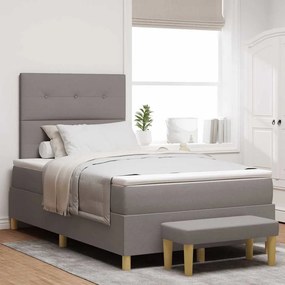 Postel s boxspringem s čelo Taupe 190 x 120 cm textil 3344286