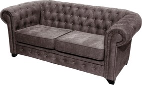 XXXLutz POHOVKA CHESTERFIELD, dřevo, textil, kompozitní dřevo, hnědá MID.YOU - Pohovky - 000694009817