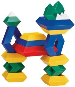Kebo toys skládací pyramida wedge-it - základní barvy 15 dílků