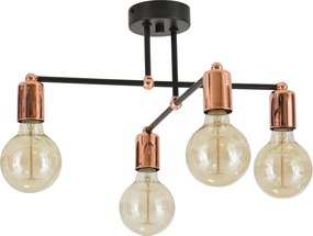 Závěsné Stropní Svítidlo Lustr Loft Edison Měď Chrom Moderní 4 Zdroje