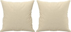 2dílná sedací souprava s polštáři krémová textil 3202136