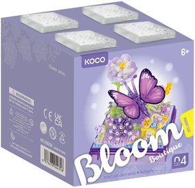 _Ostatní 1_ Stavebnice mini KOCO Motýlek 471 dílků v průhledném boxu plast 00800190