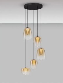 Designový lustr Oblo 5 Zlatá