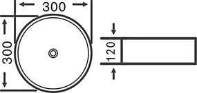Sapho Nimis keramické umývátko na desku 30 cm bílá AR489