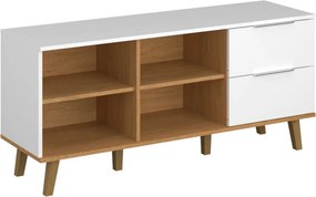 Komoda 2s/134 bílá / dub kamenný Neptun