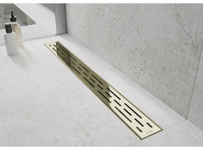 Mexen M01 vzor, mřížka na sprchový žlab 60 cm zlatá, 1520060