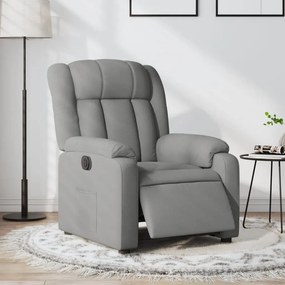 Elektrické polohovací křeslo světle šedé textil 3205292