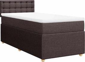 Box spring postel s matrací tmavě hnědá 80x200 cm textil 3289600