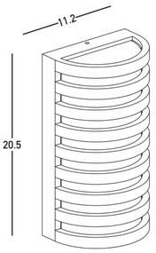 Zambelis E341 - LED Venkovní nástěnné svítidlo LED/10W/230V 3000K IP65 hnědá