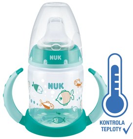 NUK First choice lahvička na učení s kontrolou teploty Zelená