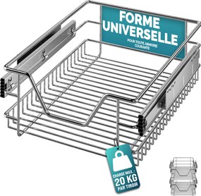 Výsuvný koš do skříňky sada 2 ks 40cm šířka skříňky vnější rozměr