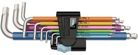 Wera 022669 Zástrčné klíče inbus 3950/9 Hex-Plus Multicolour Stainless 1, nerezová ocel (Sada 9 dílů)