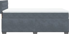 Box spring postel s matrací tmavě šedá 80 x 200 cm samet 3288475