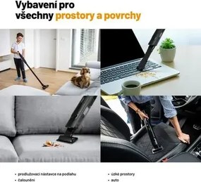 Lauben Hand Vacuum 2in1 120BC černá / Ruční vysavač 2v1 / 120W / 2600m