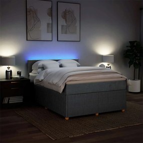Box spring postel s matrací tmavě šedý 140 x 190 cm textil 3289752