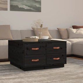 vidaXL Konferenční stolek 80x80x45 cm masivní borové dřevo [821520] Barva: Černá
