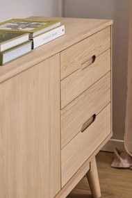 Komoda Marte 180 cm dub bělený