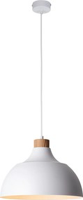 TK Lighting Bílý závěsný lustr Cap pro žárovku E27 TK2070