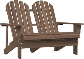 2místná zahradní židle Adirondack masivní jedlové dřevo hnědá 315901