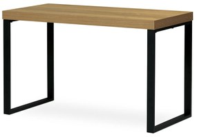 Počítačový stůl, 120x60 cm, MDF deska, Melamine dekor, kov, černý lak - APC-507 OAK