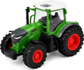 LEAN Toys Zemědělský traktor s vyklápěcím přívěsem, dálkově ovládaný RC, se světly, měřítko 1:24