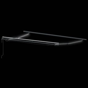 Automatická zatahovací markýza s LED světly hnědá 300 x 250 cm 3310204