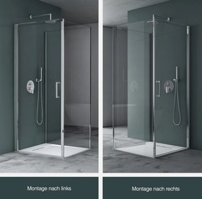 design sprchový kout RAVENA CHROM R36 U-FORM 70-100cm