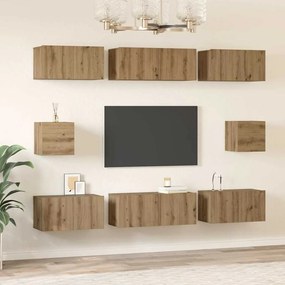 Sestava TV skříněk 8 ks Artisanový dub Kompozitní dřevo 3393167