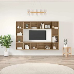 Sestava TV skříněk 4 ks Hnědá Kompozitní dřevo 3393545