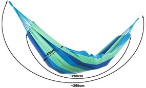 Verk Group Barevný pruhovaný zahradní hambáč s jednou osobou 200x80 pocket etui