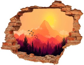 Wallmuralia Nálepka fototapeta 3D výhled Horská krajina 90x70 cm