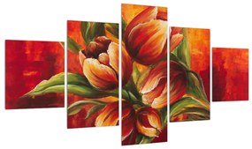 Obraz květů tulipánů (125x70 cm)