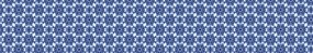 DIMEX | Fototapeta do kuchyně Modrotisk KI-350-241 | 350 x 60 cm | modrá, bílá