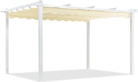 Barbados pergola na terasu 3x4 m Garden Point bílá a béžová