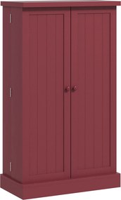 HOMCOM Kuchyňský Buffet Úložný Skříňka 12 Nastavitelných Polic Dveřní Police 60 x 30 x 104 cm pro Obývací Pokoj a Jídelnu v Červeném Dřevě