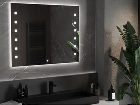 Mexen Ner, LED koupelnové zrcadlo s podsvícením 100x80 cm, 6000K, ochrana proti zamlžování, 9809-100-080-611-00