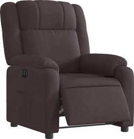 Elektrické polohovací křeslo tmavě hnědé textil 3205183
