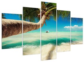 Obraz čistého moře s palmou (150x105 cm)