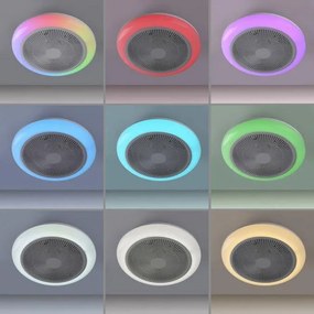 LD 14623-16 LED stropní svítidlo s ventilátorem BRANDA bílé RGB CCT, RGB/3000-6500K - JUST LIGHT