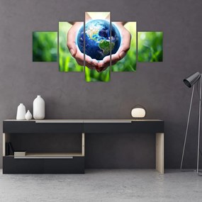 Obraz - Země na dlani (125x70 cm)