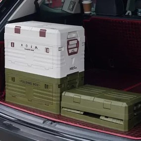 NILS Camp NCB4003 Skládací box s víkem 42L zelený