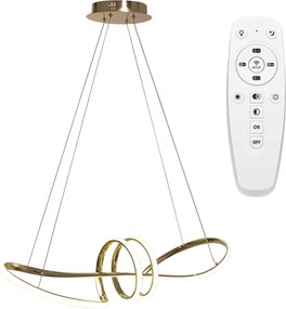 Toolight - LED závěsné svítidlo APP824-CP + dálkové ovládání, zlatá, OSW-06662