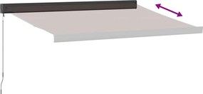 Ručně zatahovací markýza hnědá 350 x 250 cm 3215724